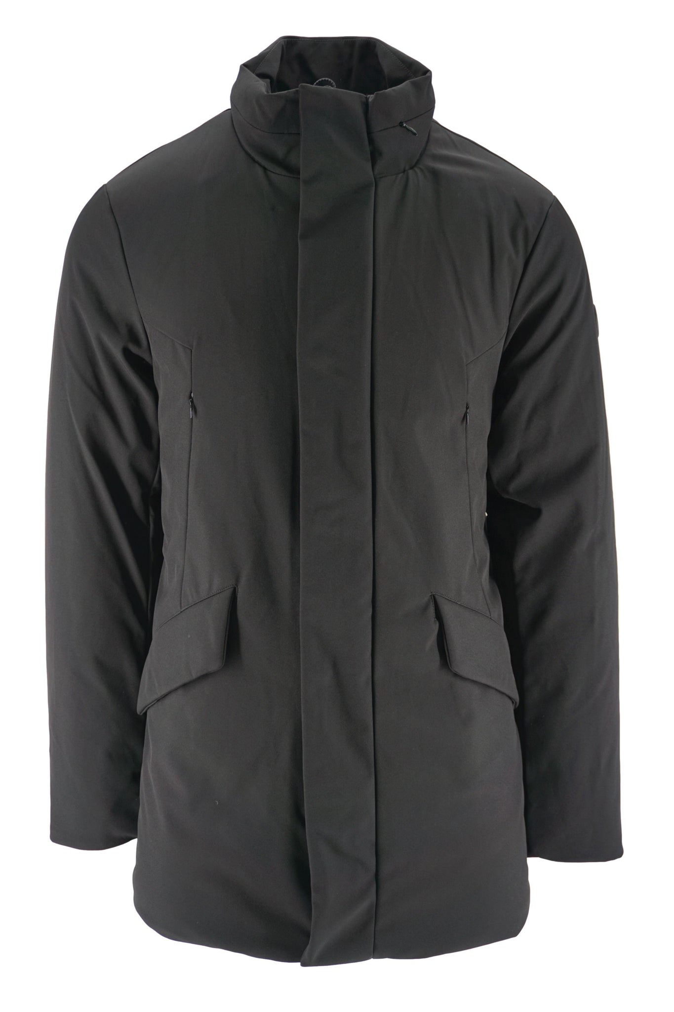 Giaccone Lungo in Softshell / Nero