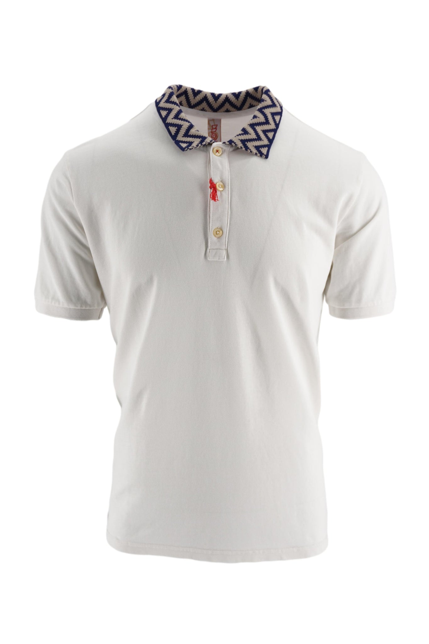 Polo con Collo a Contrasto Bob / Bianco