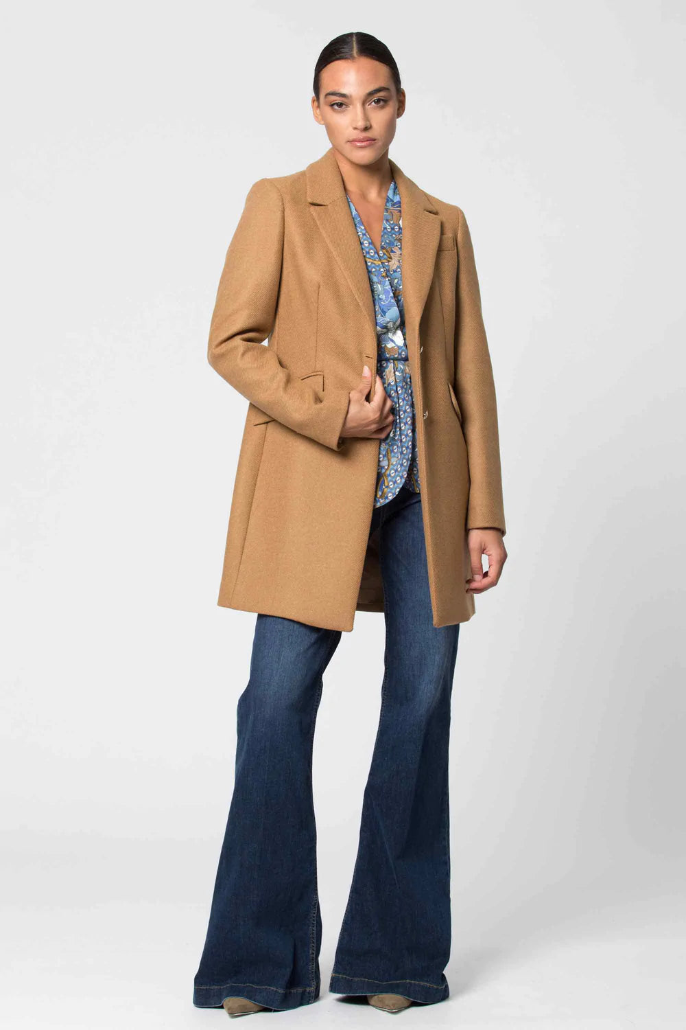 Cappotto Monopetto Kocca / Beige