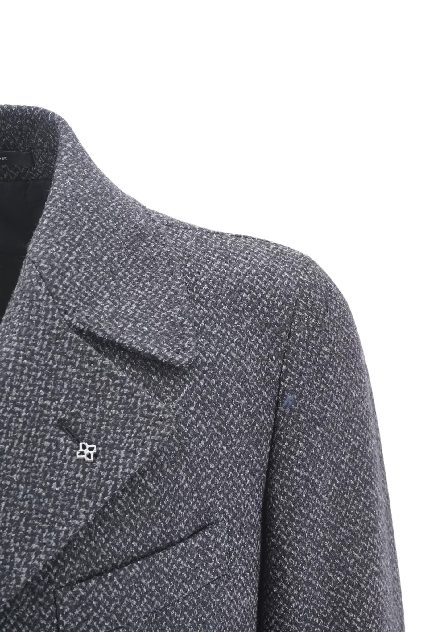 Cappotto a Doppio Petto con Fantasia Tagliatore / Nero