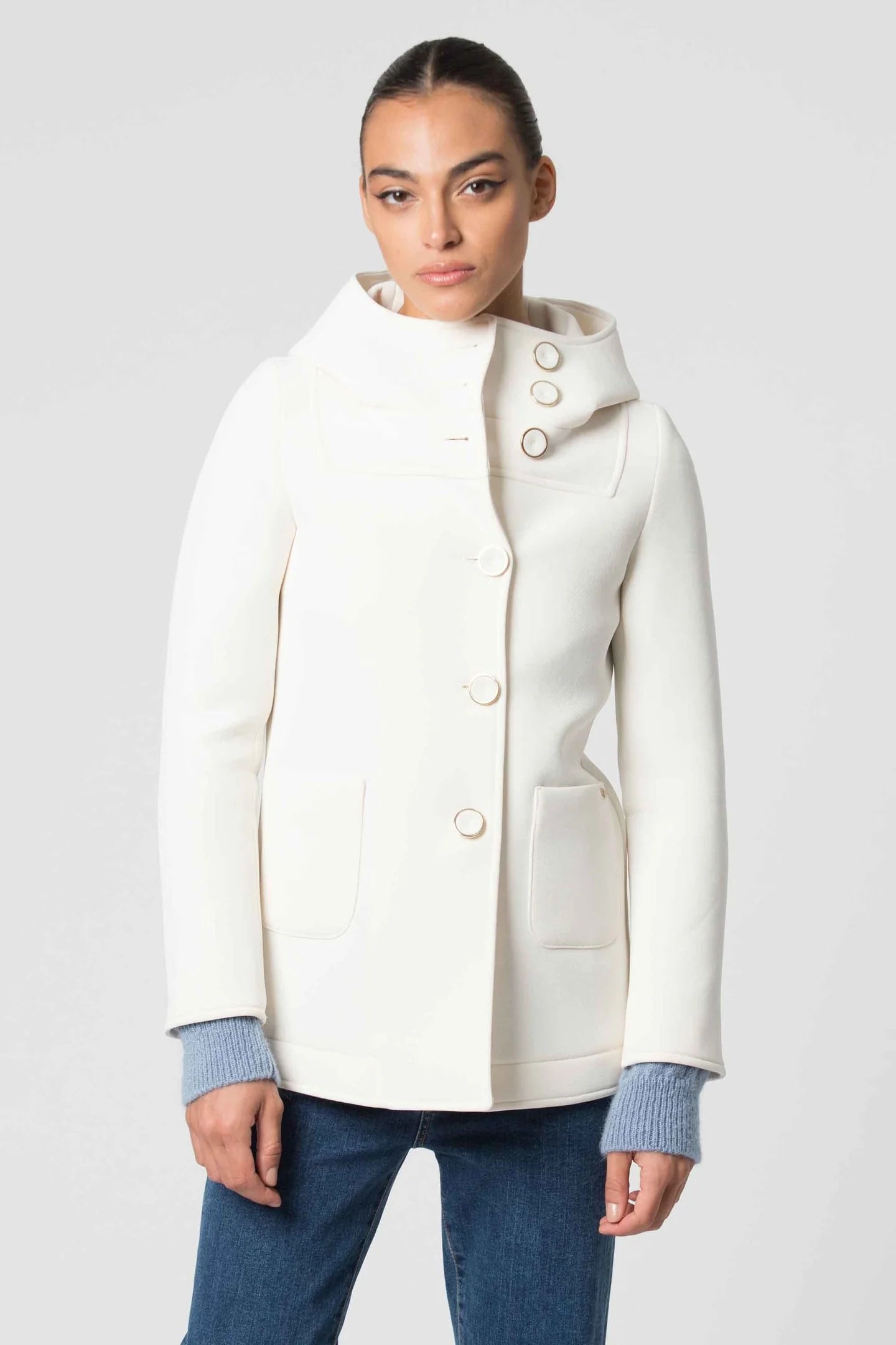 Cappotto Corto Kocca / Bianco